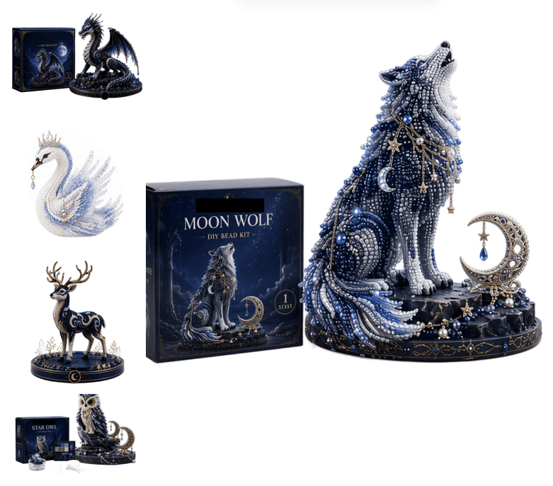 Mythical Animal DIY Bead Kit, 3D Beaded Fantasy Creature Making Set ...