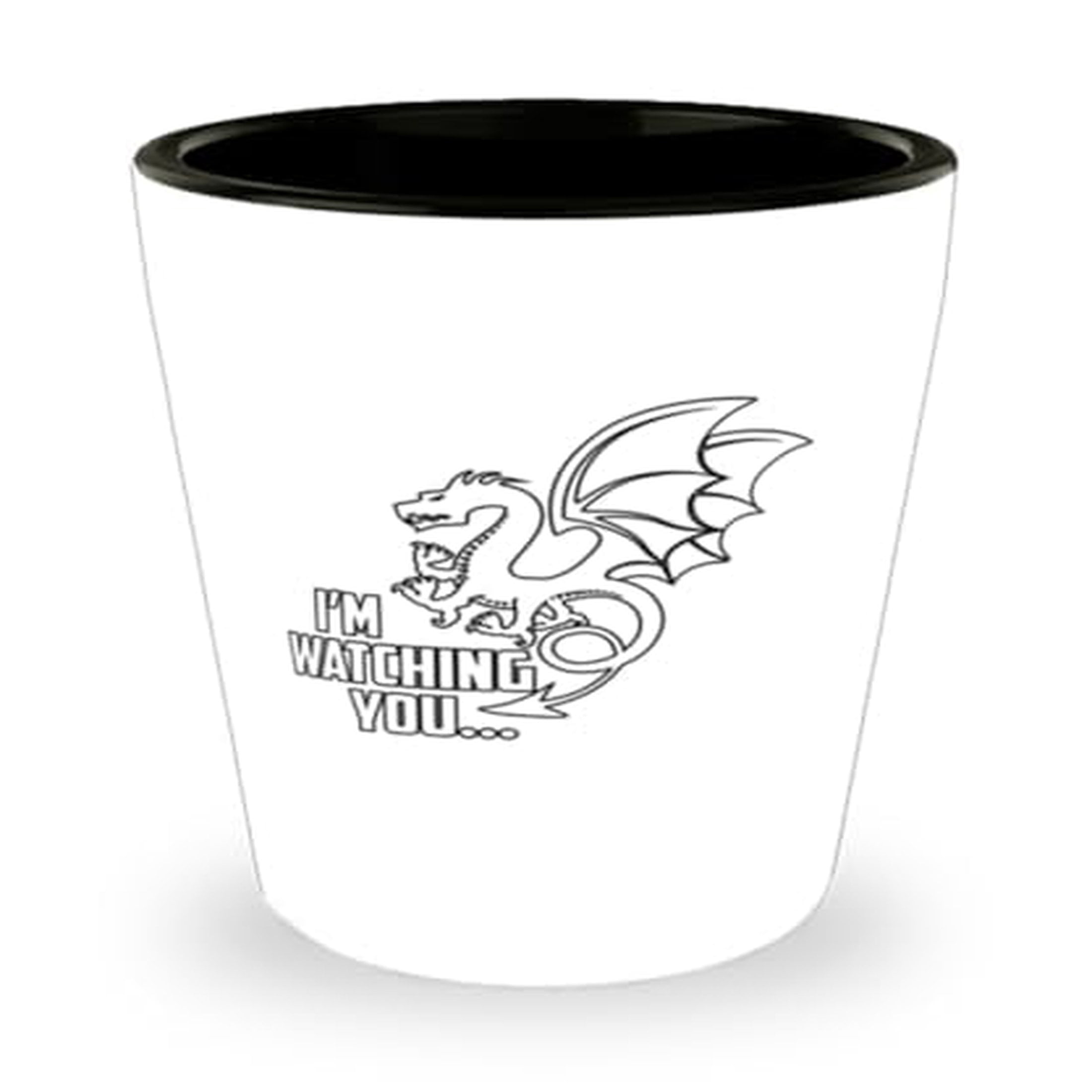 Mythical Dragon Shot Glass - I'M Watching You Design, Unique Creature ...