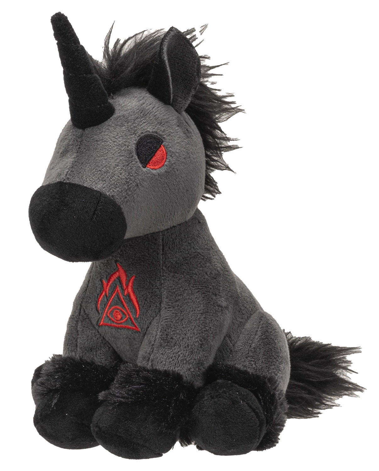 Mythical Fantasy Legend Black Dark Unicorn Hell Steed Luxe Soft Plush ...