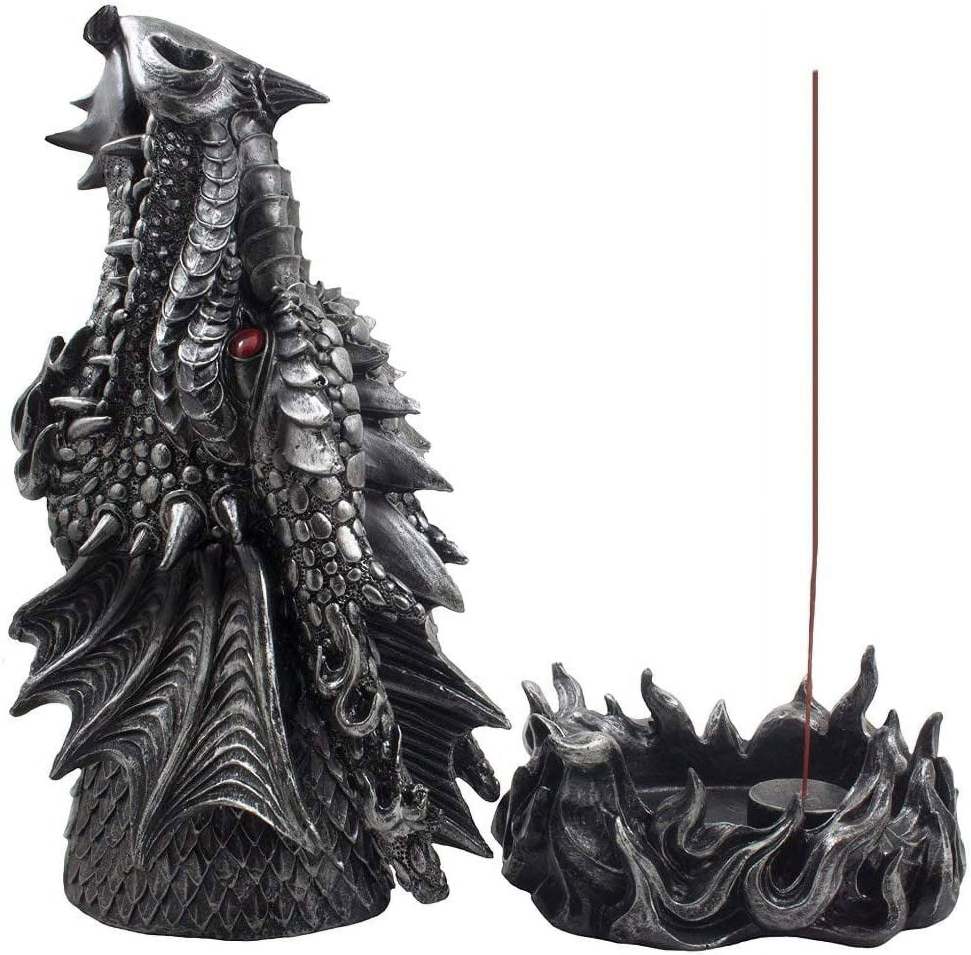 Mythical Fire Breathing Dragon Incense Holder & Burner Combo Statue for ...