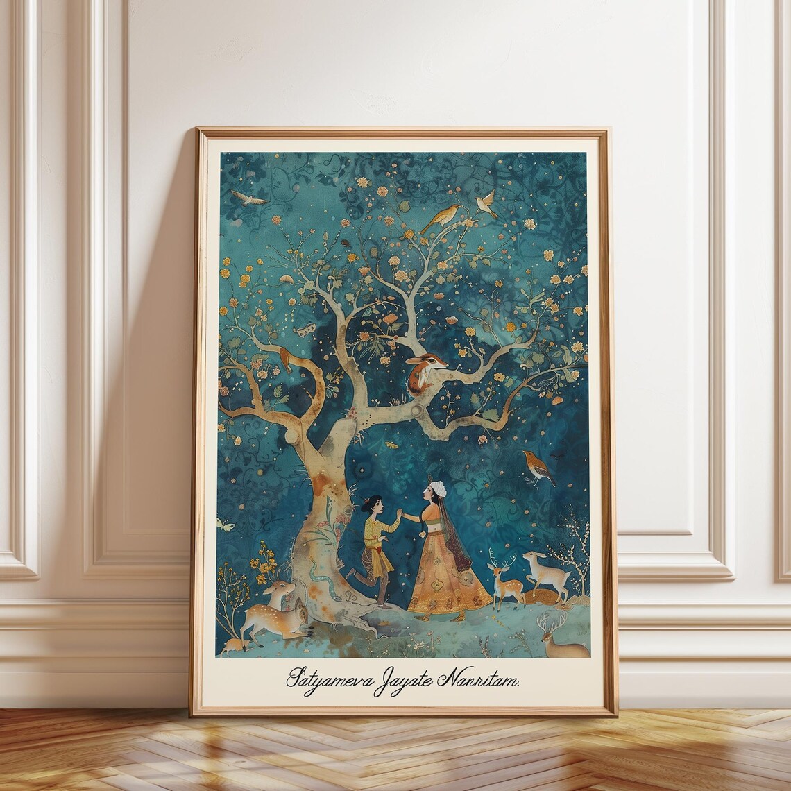 Mythical Forest Dance Wall Art - Traditional Pichwai Indian Mythology ...