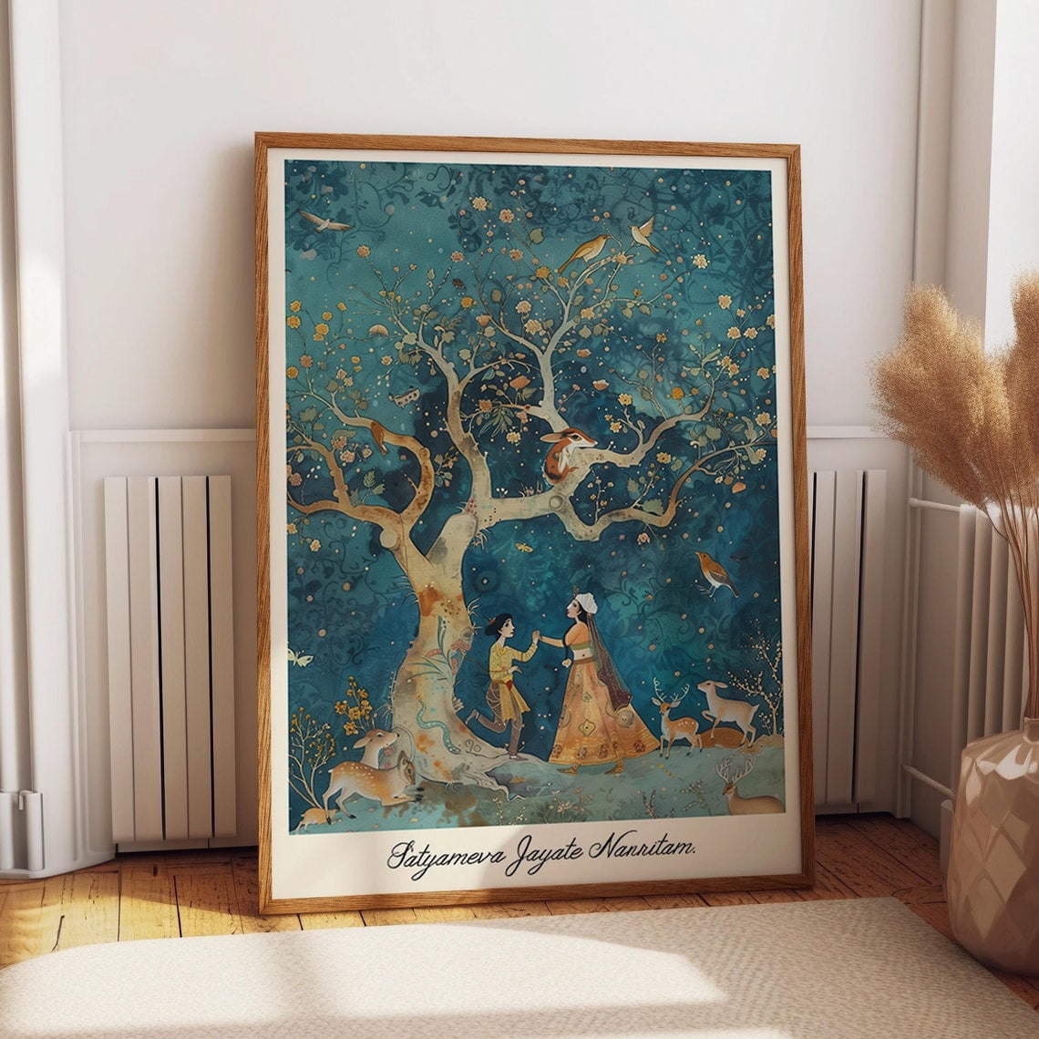 Mythical Forest Dance Wall Art - Traditional Pichwai Indian Mythology ...