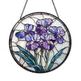Mythical Iris Flower Faux Stained Glass Style Suncatcher – Decorative ...