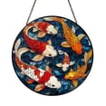 Mythical Koi Fish Tempered Glass Style Suncatcher – Decorative Window ...