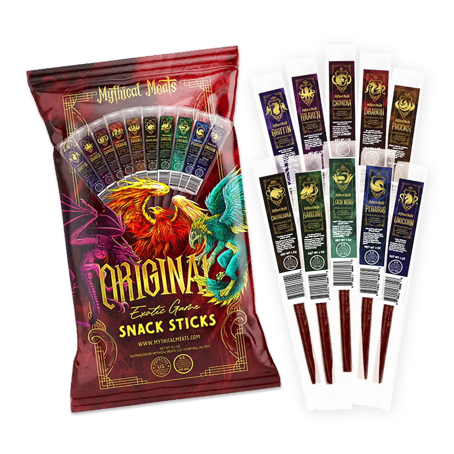 Mythical Meats Original Exotic MZF22 Flavor Sampler Pack - 10 Exotic ...