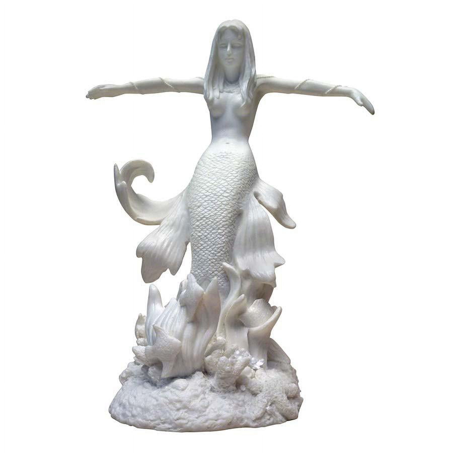Mythical Mermaid Bonded Marble Resin Statue - Walmart.com