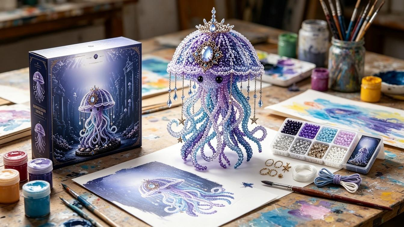 Mythical Ocean DIY Bead Kit, 3D Beaded Animal Making Set for Skill ...
