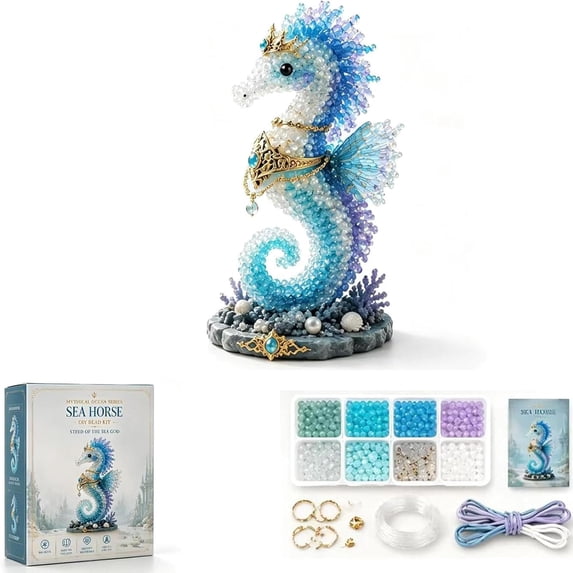 Mythical Ocean DIY Bead Kit, 3D Beaded Animal Making Set for Skill ...