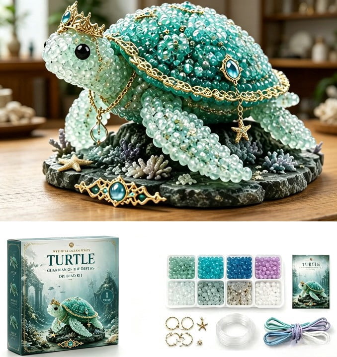 Mythical Ocean DIY Bead Kit for Teens & Adults, 3D Beaded Animal Making ...