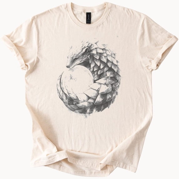 Mythical Pangolin Dragon Yin Yang Style Fantasy Creature Art Graphic ...