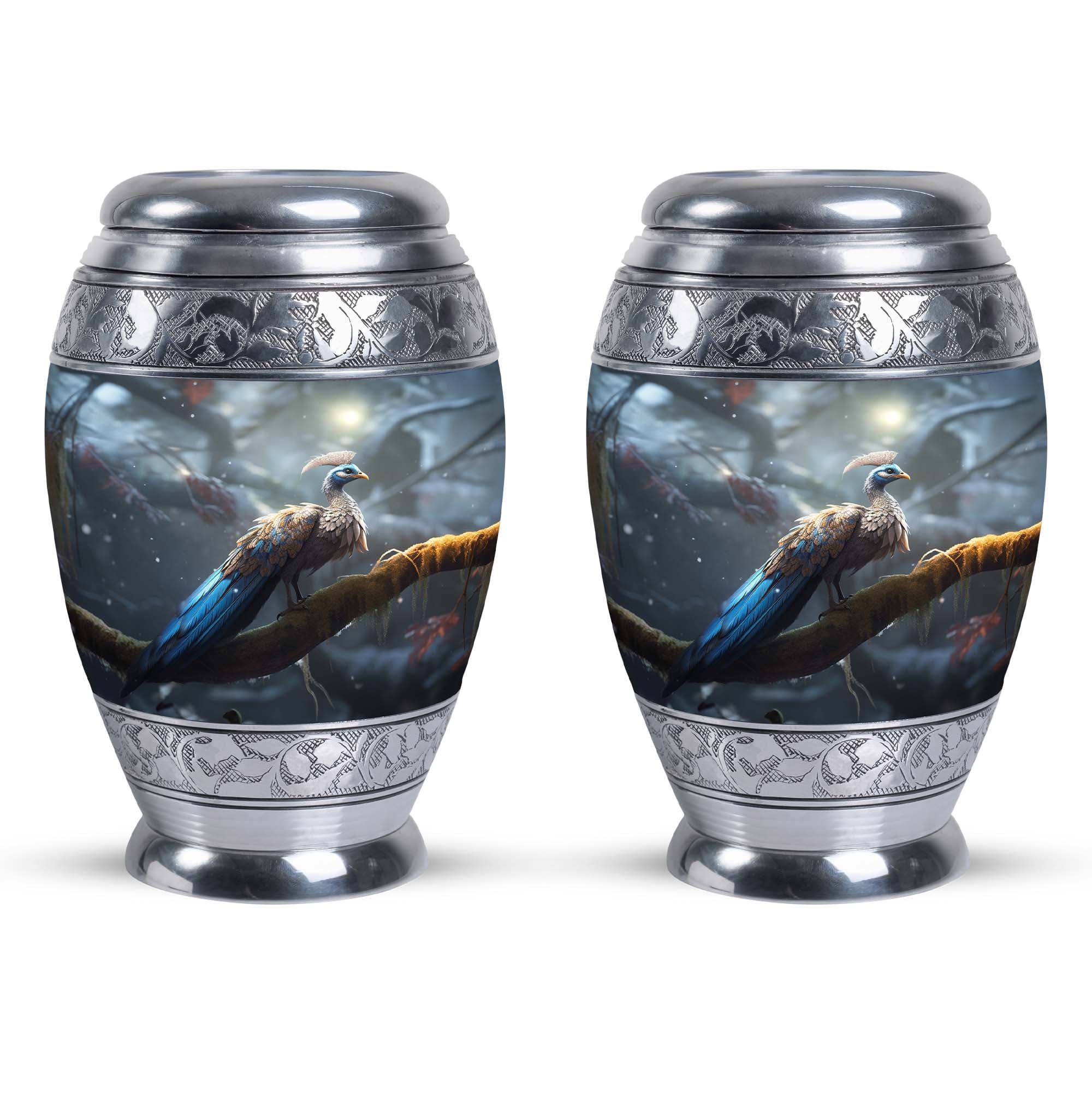 Mythical Peacock Cremation Urns For Human Ashes Adult Male - Mini Urns ...