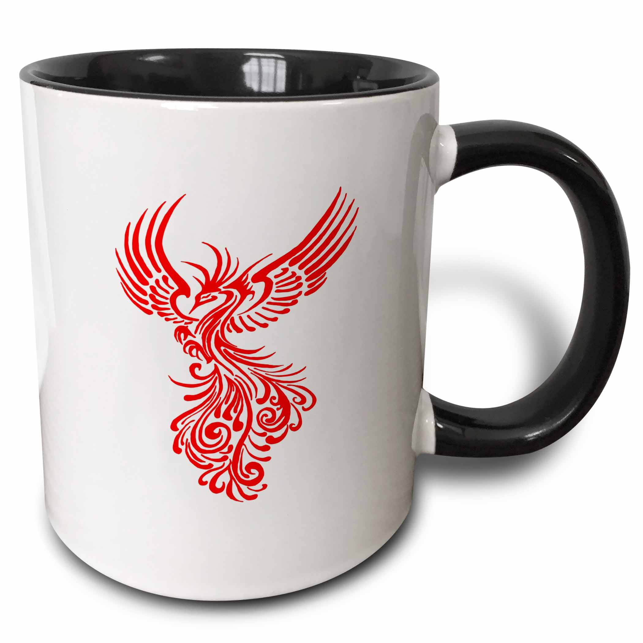 3drose, Mythical Phoenix Creature in Flight Artistic Illustration Red ...