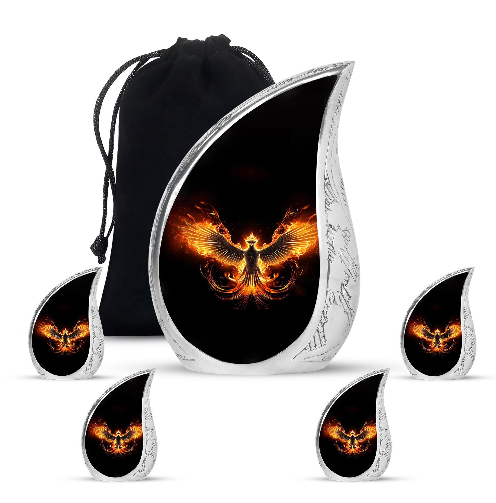 Mythical Phoenix Memorial Large Urn For Ashes Adult Male - Cremation ...