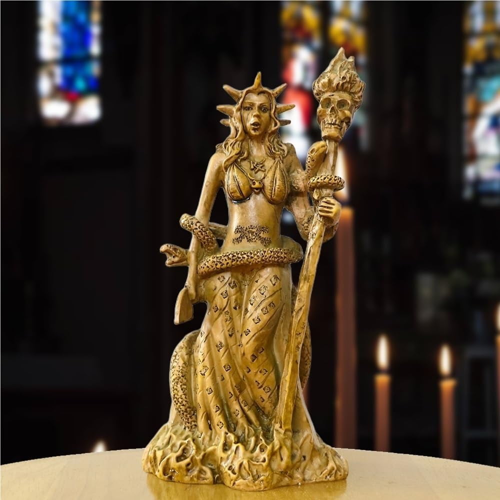 Mythology Hecate Sorceress Necromancy Deity Statue,Myth Goddess Sculpture Resin Statue Altar for ...