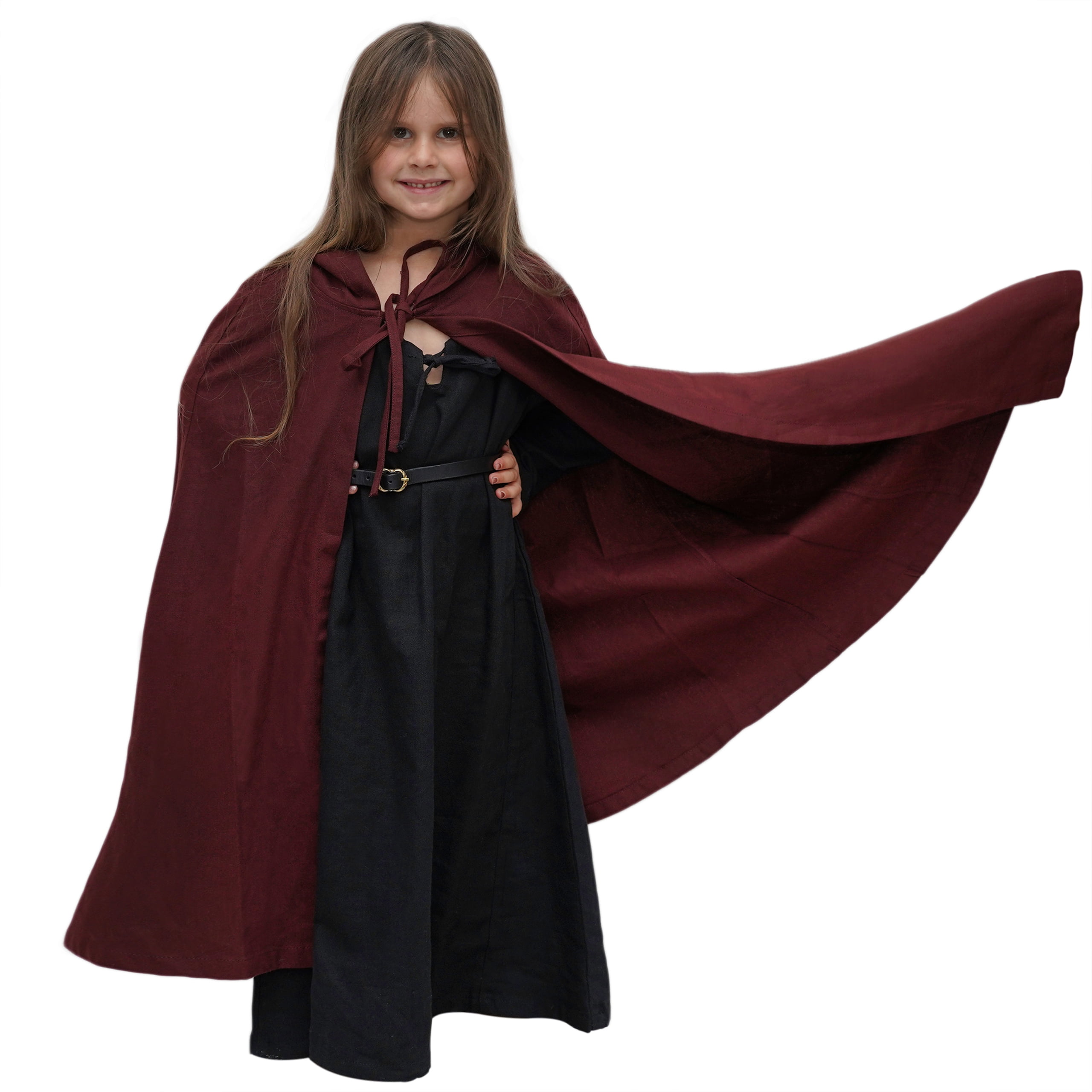 Mythrojan Medieval Canvas Cloak Adventurer with 100% Cotton Cape ...