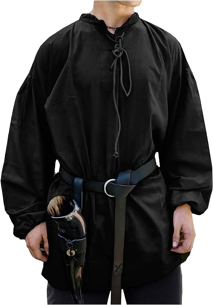 Mythrojan Medieval Shirt Renaissance Cotton Tunic Costume Viking Knight ...