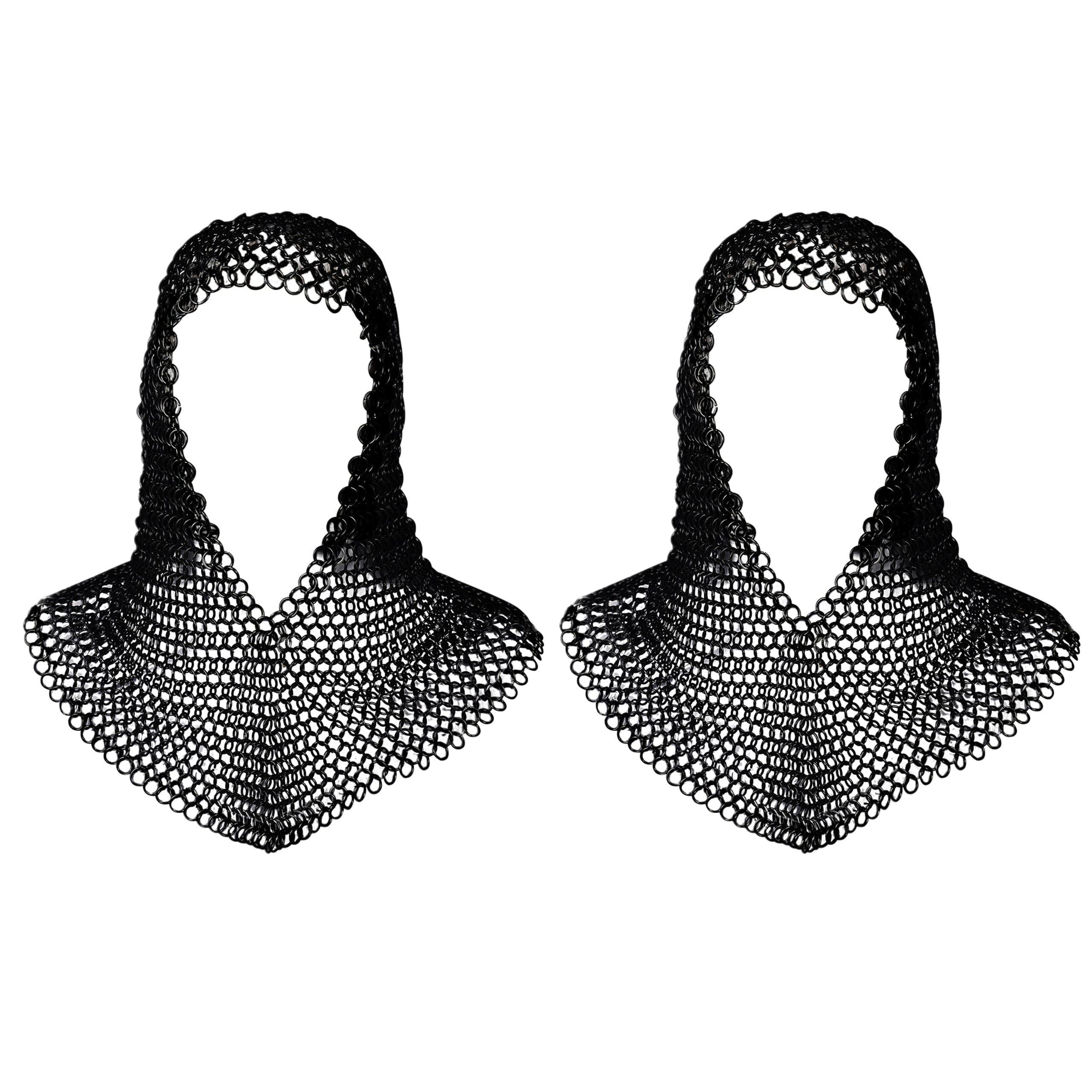 Mythrojan Chainmail Coif Combo Pack Medieval Renaissance Armor for Viking Knights LARP Armour ...