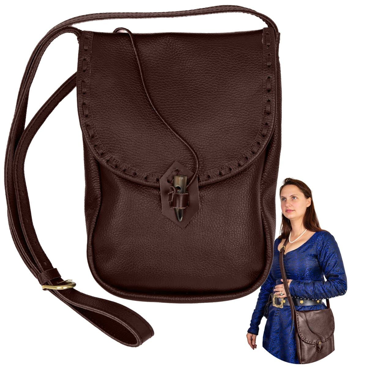 Mythrojan Crossbody Purse Genuine Leather Shoulder Tote Bag Medieval ...