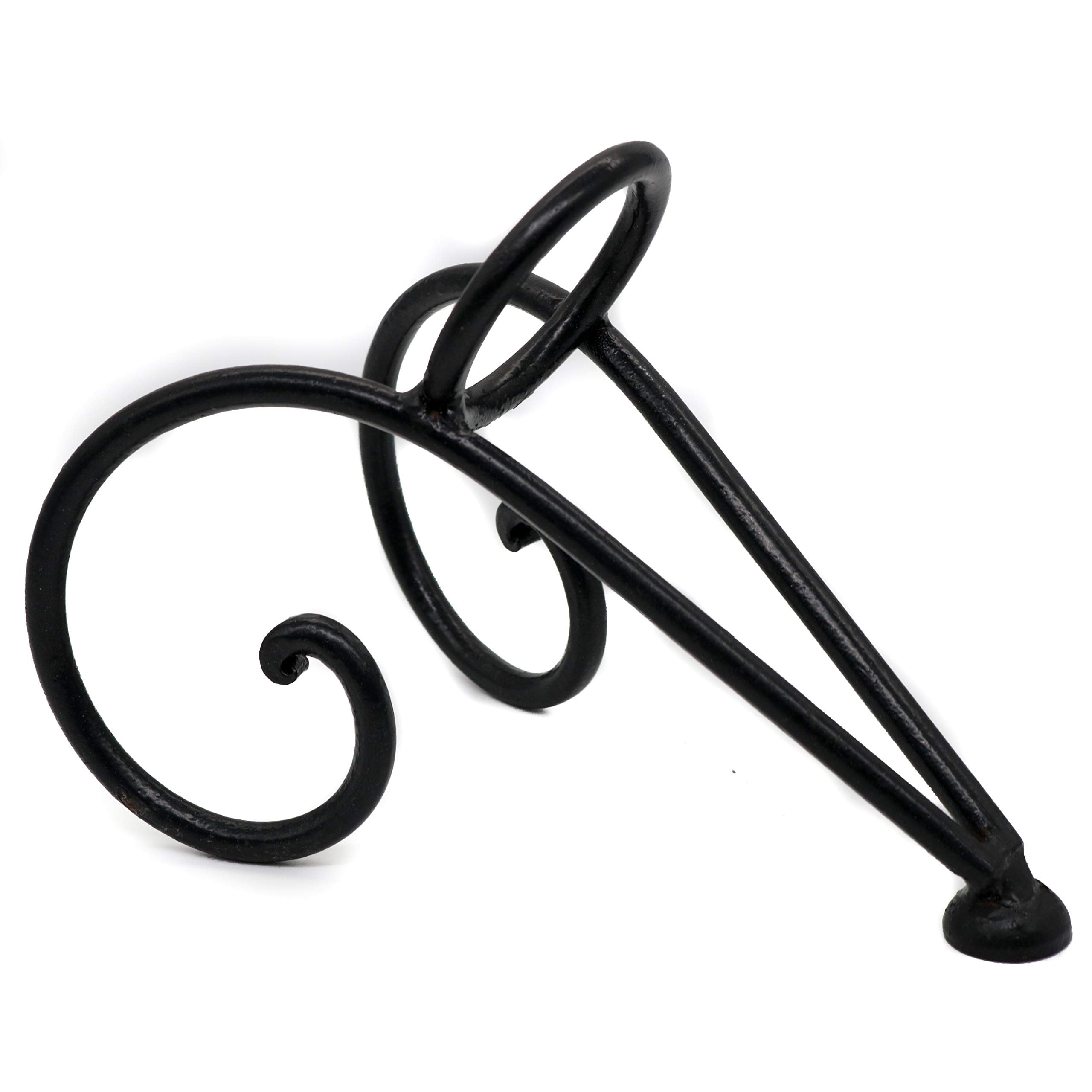 Mythrojan Hand Forged Horn Stand Drinking Ale Horn Rack Twisted Iron ...