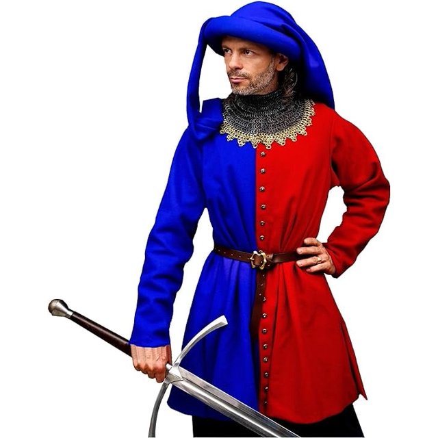 Mythrojan Late Medieval Gown for Adults, Houppelande Gown, Wool Livery ...