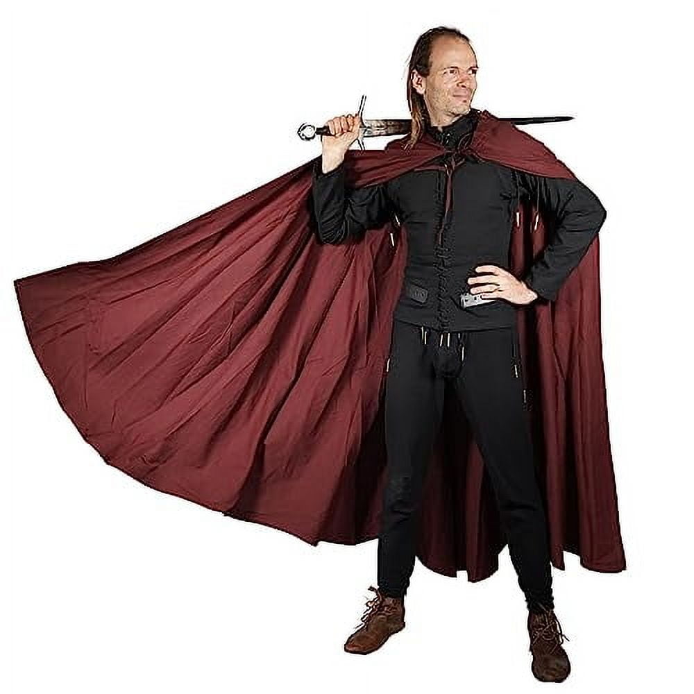 Mythrojan Medieval Canvas Cloak for Adults Renaissance Cosplay LARP ...