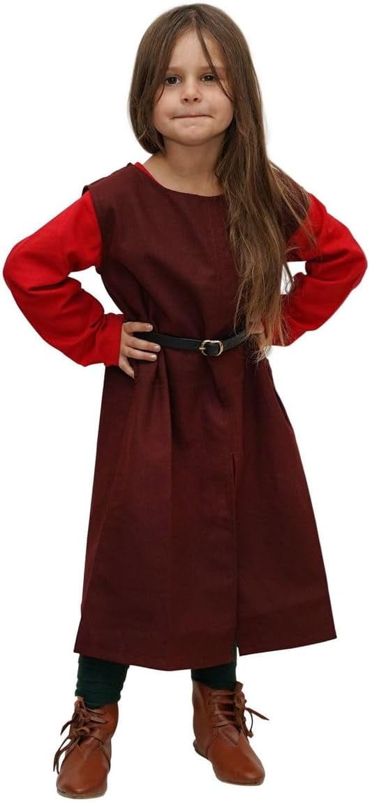 Mythrojan Medieval Canvas Tabard for Kids, Renaissance Cosplay Children ...