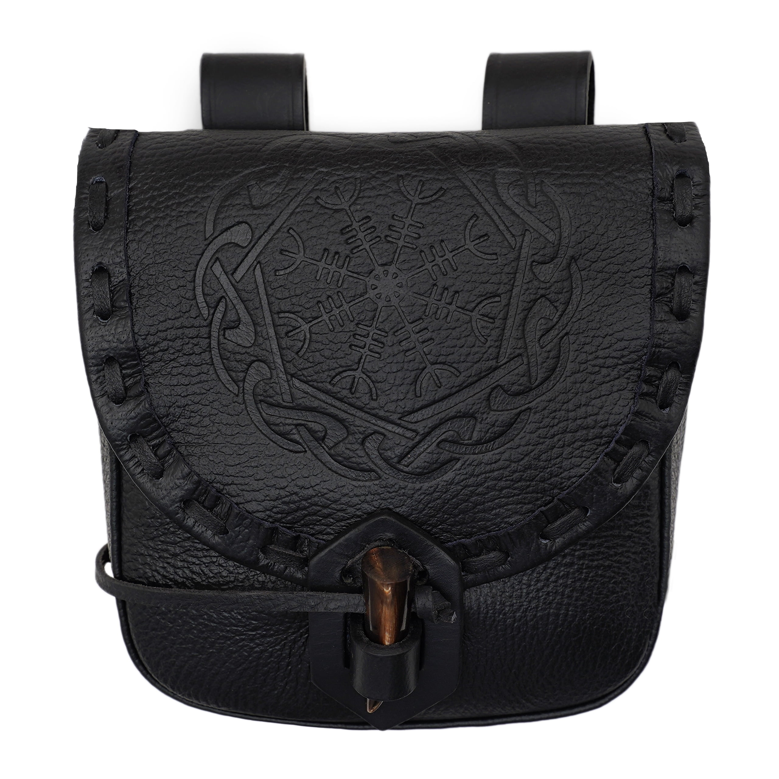 Mythrojan Medieval Leather Pouch Viking Renaissance Embossed Belt Bag ...