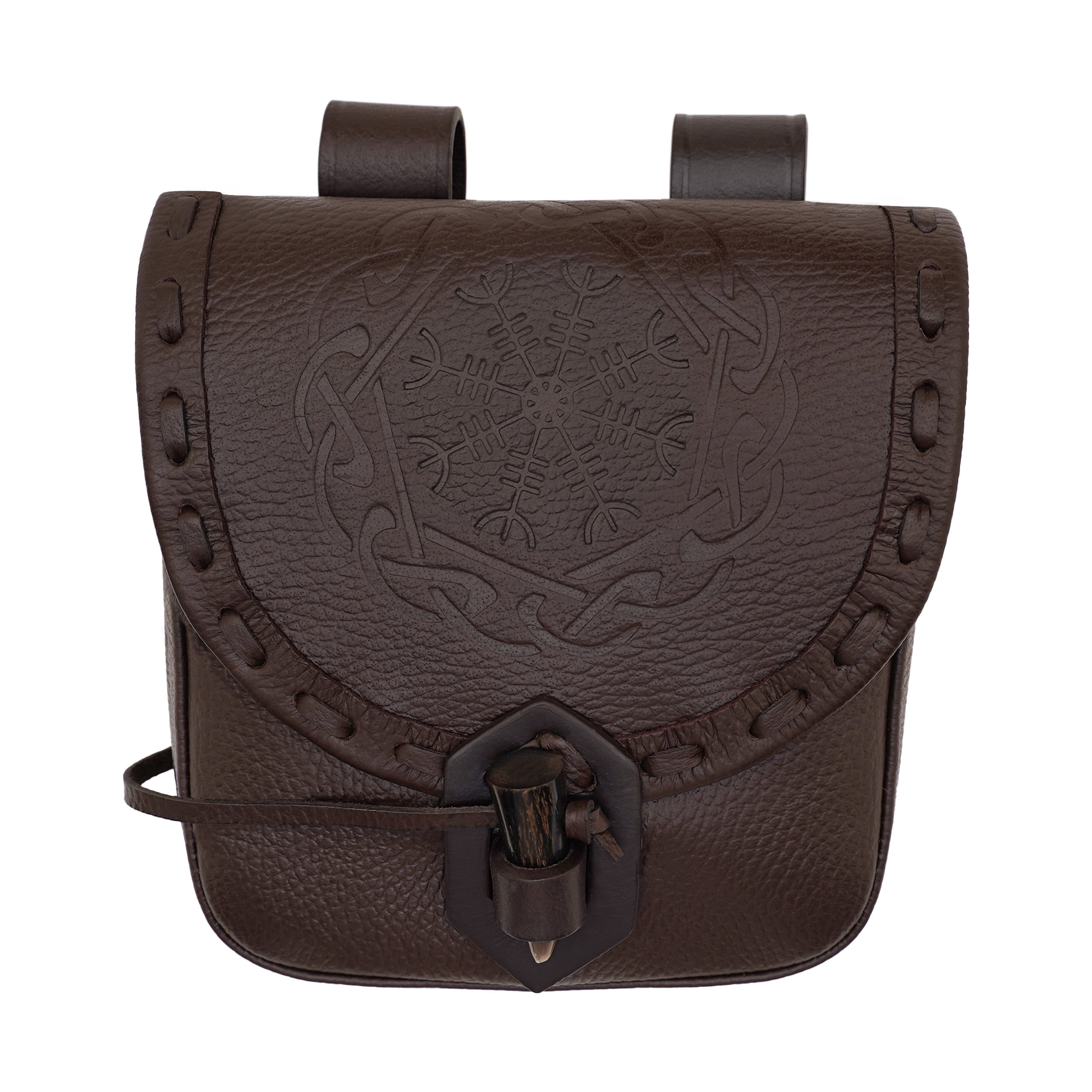 Mythrojan Medieval Leather Pouch Viking Renaissance Embossed Belt Bag ...