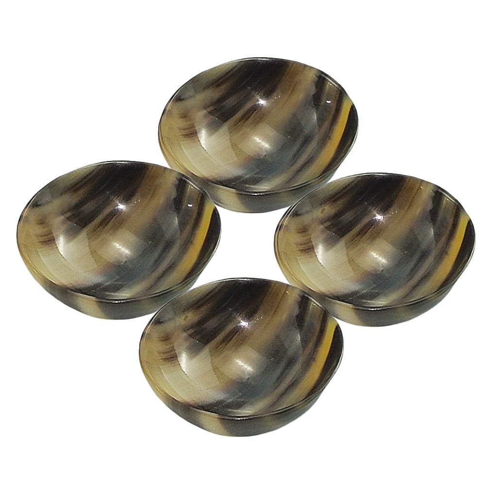 Mythrojan Viking Horn Bowl Set Handcrafted Small Serving Horn Bowl for ...