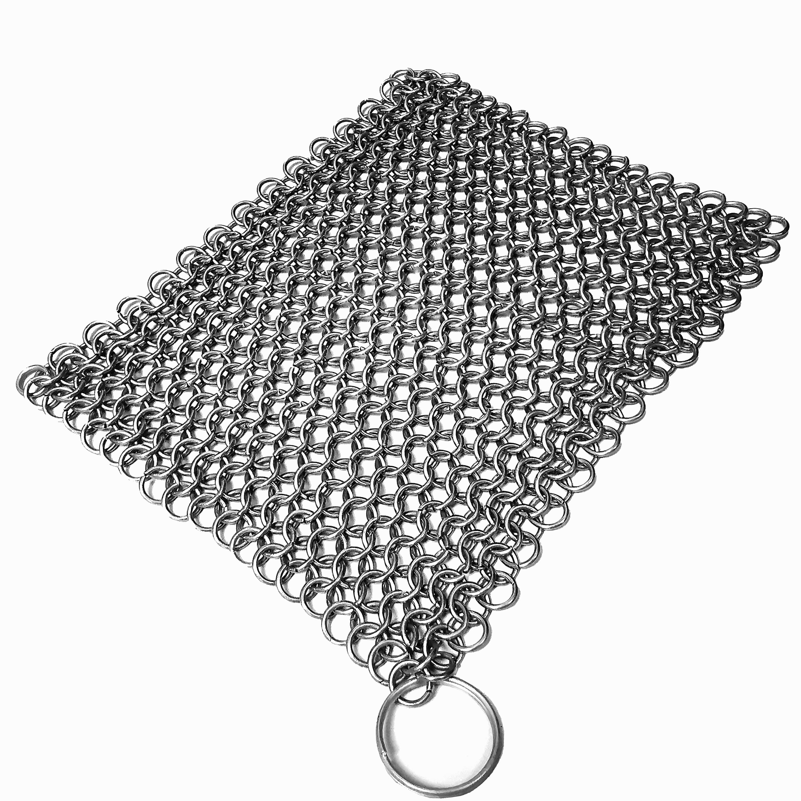 Mythrojan Stainless Steel Cast Iron Skillet Cleaner Chainmail Cleaning ...