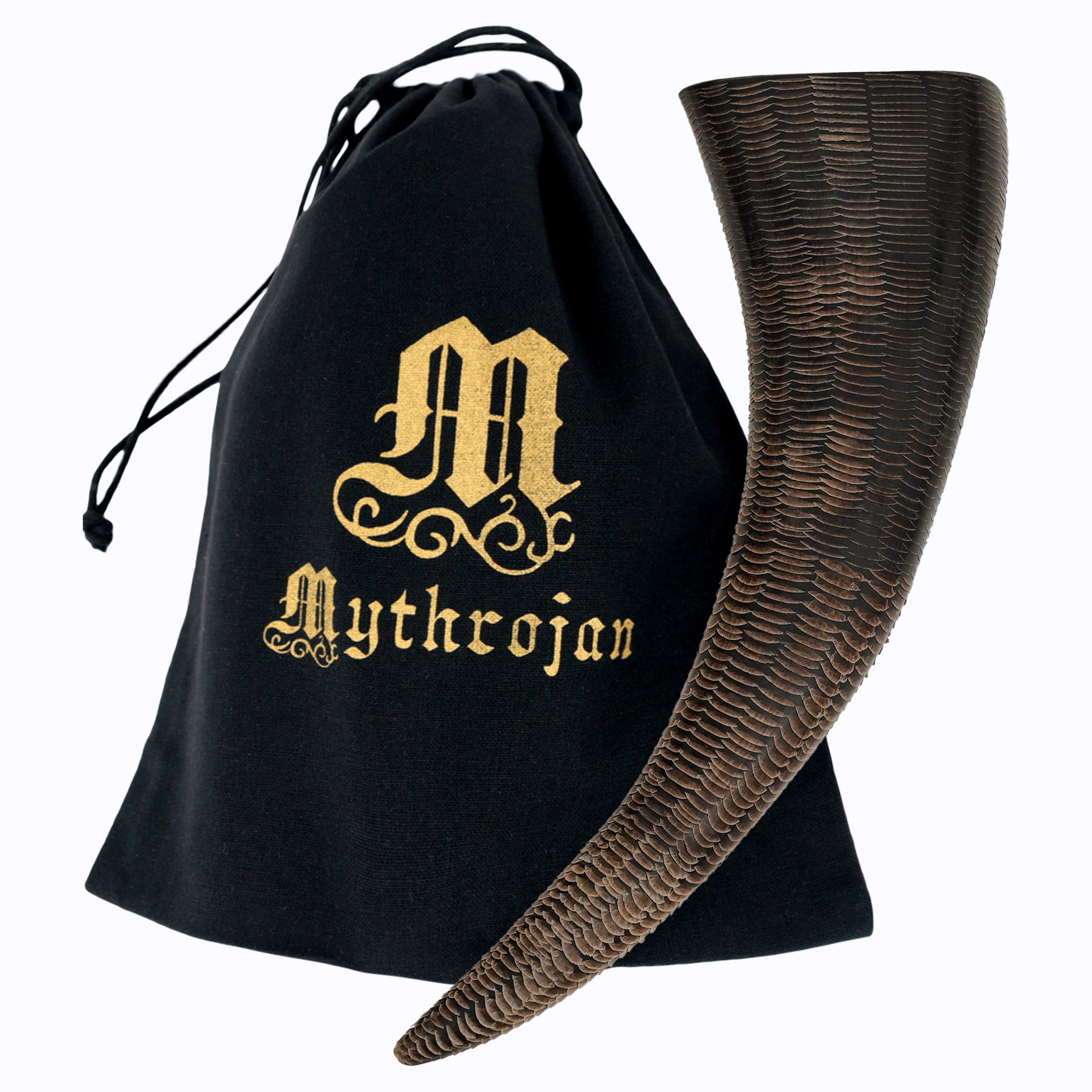 Mythrojan Viking Buffalo Drinking Horn Mug Medieval Inspired Viking ...