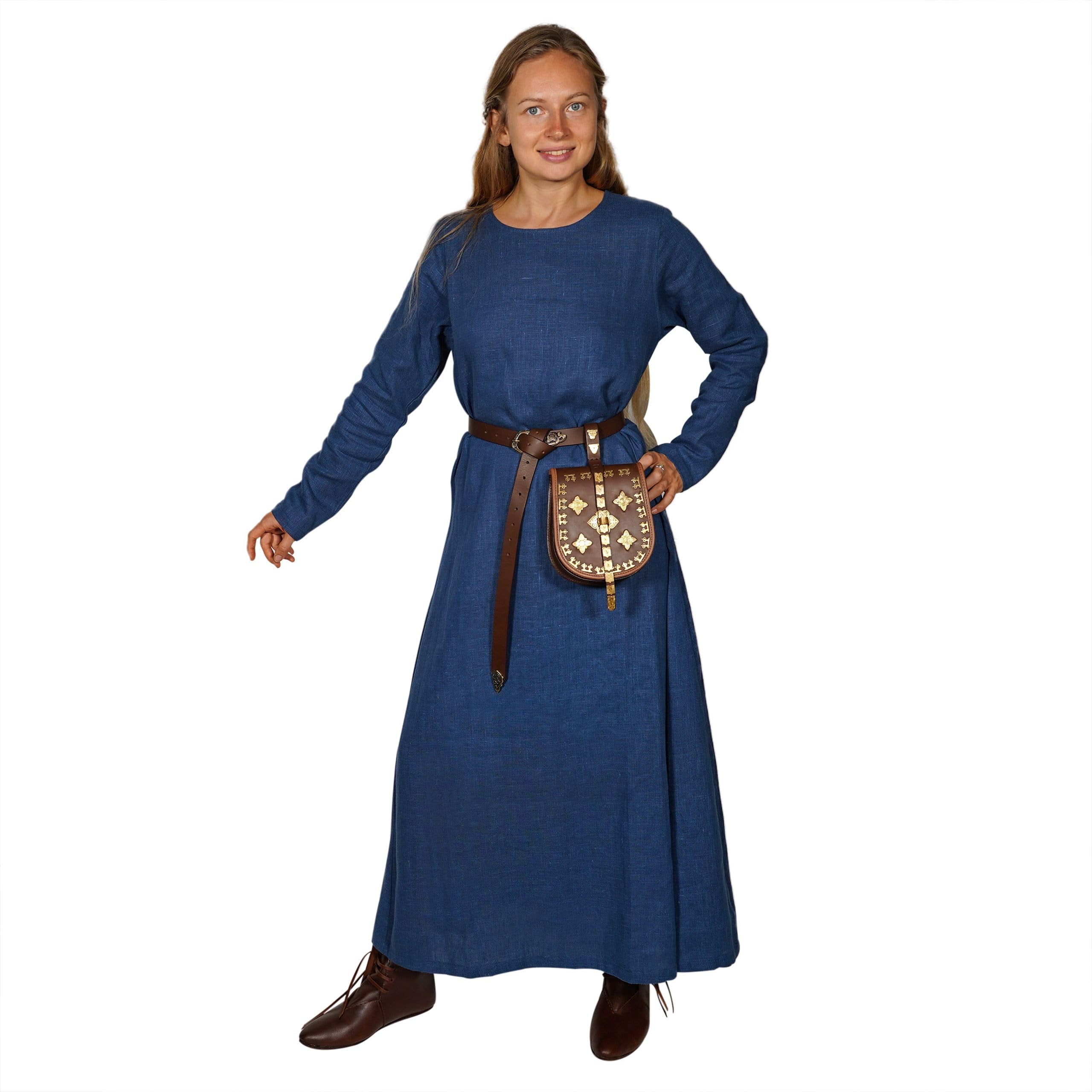 Mythrojan Viking Linen Dress for Women Helga Overdress for LARP SCA ...