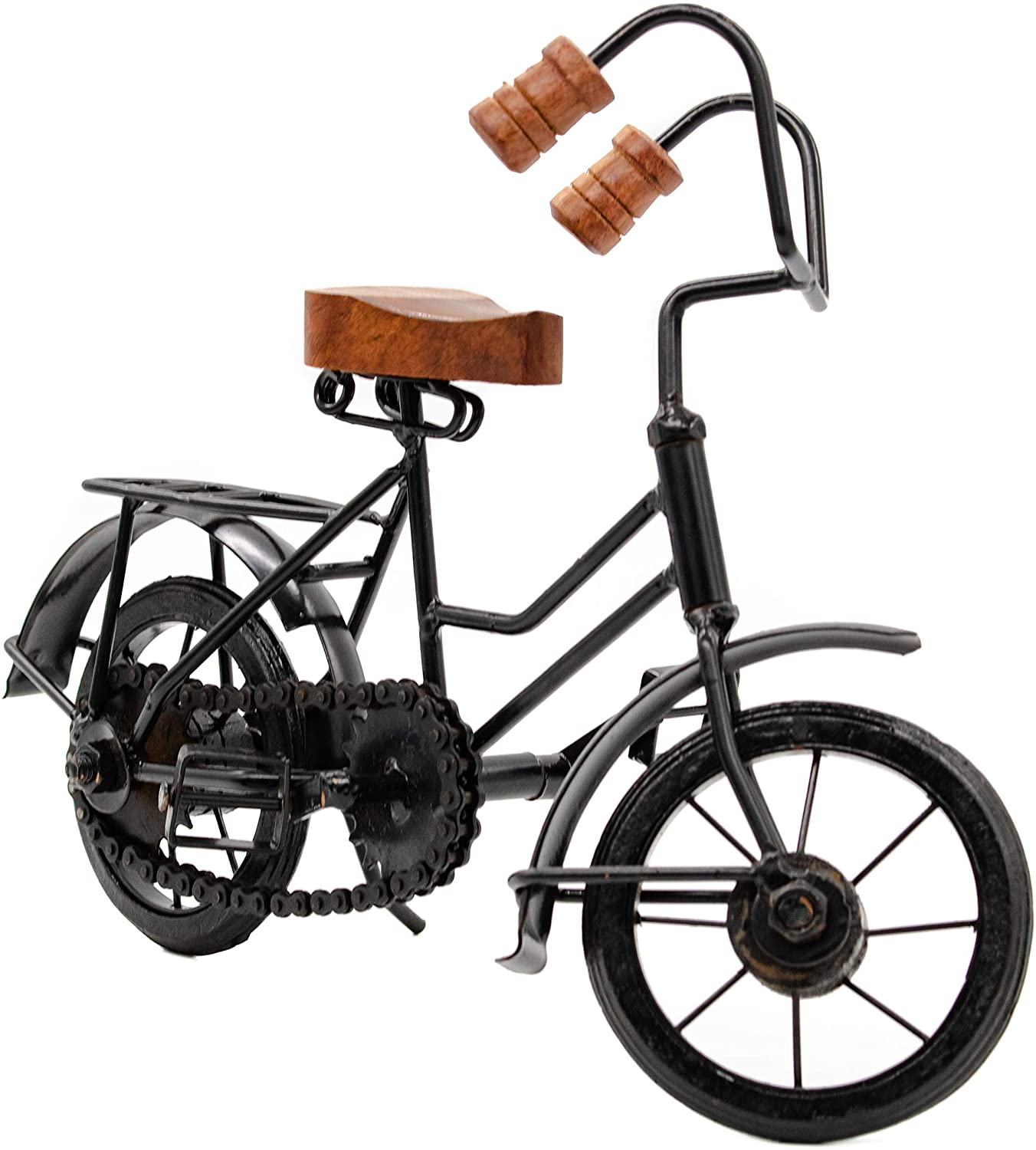 Mythrojan Wooden Metal Cycle Bicycle Model Vintage Home Decor Shelf ...