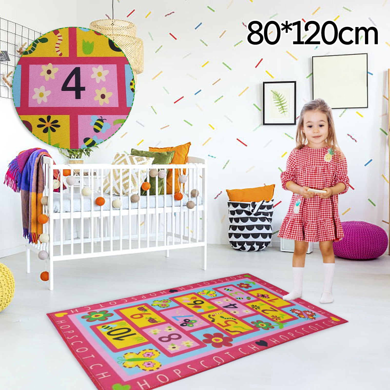 Myvepuop Carpet Lovely Jumping House Carpet Slip Mat Children Play ...
