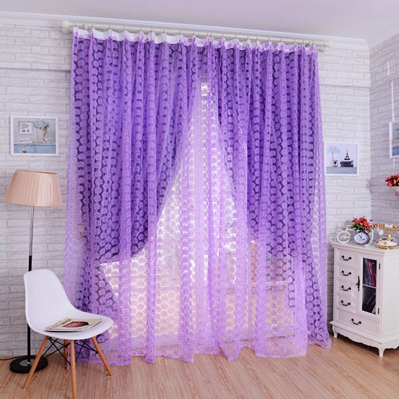 Myvepuop Curtain Curtain Door Tulle Panel Window Screens Balcony Decor ...