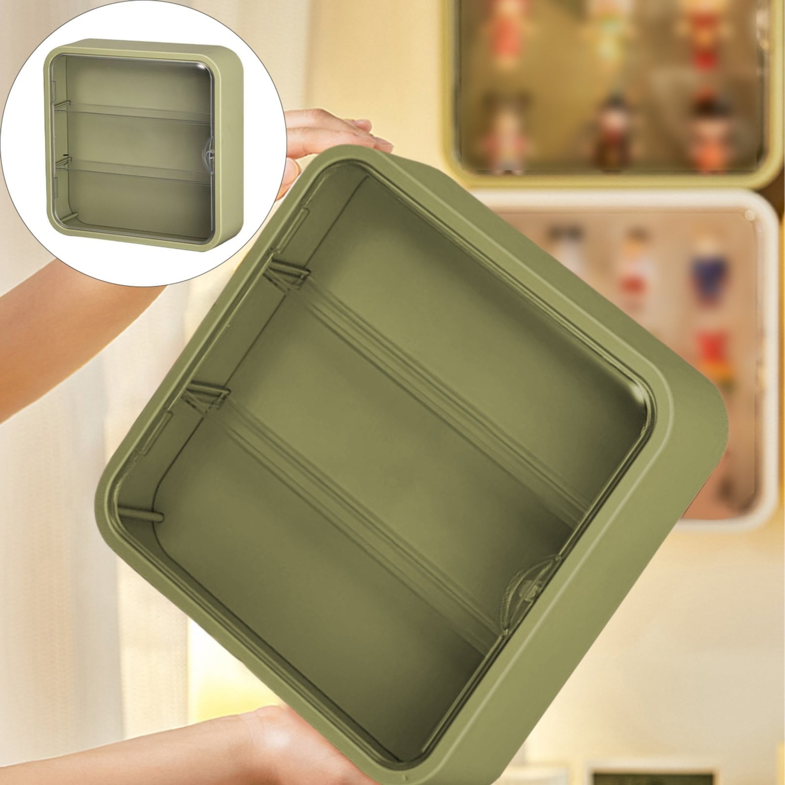 Myvepuop Home Textile Storage Display Cabinet for Mini Figures Clear ...