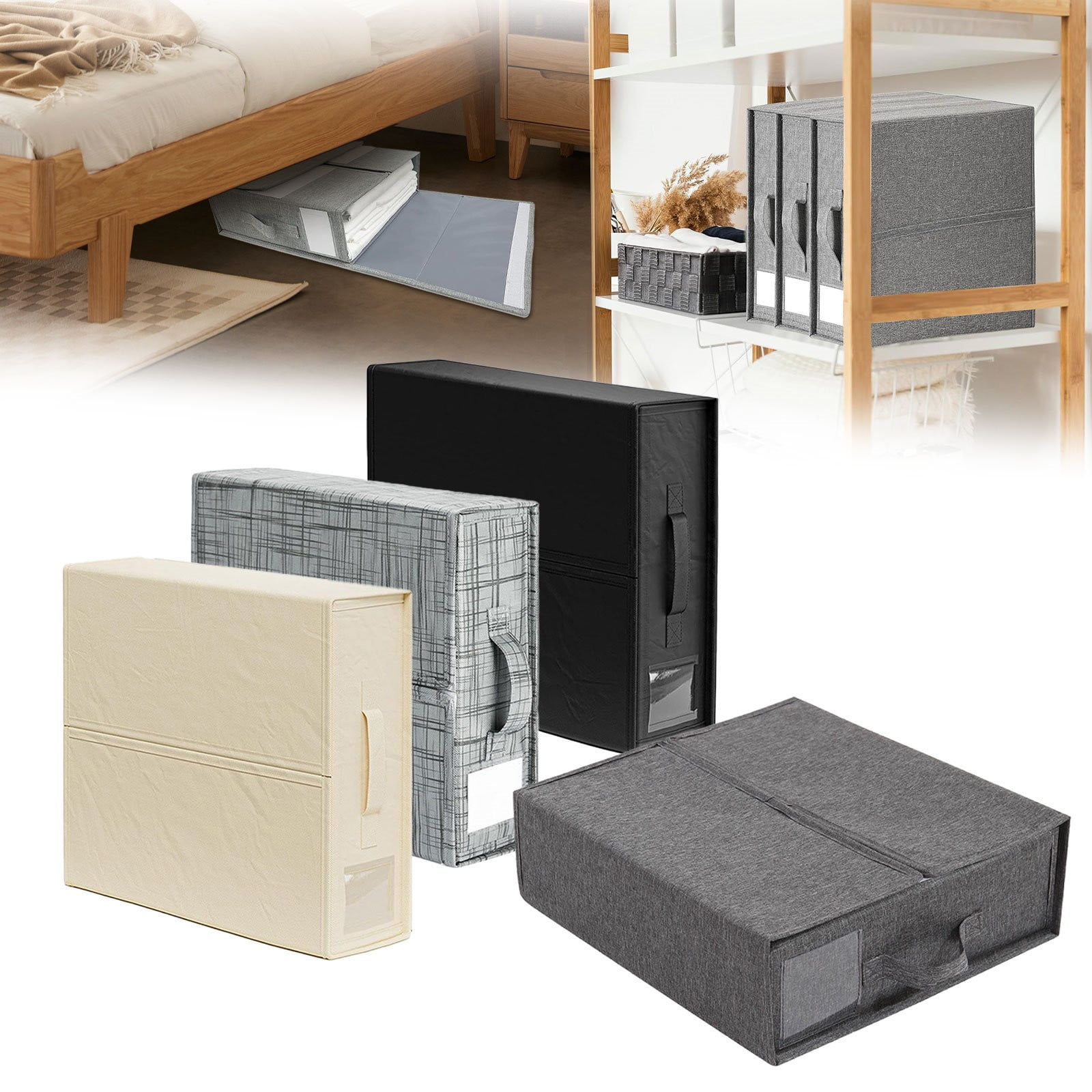 Myvepuop Storage Case Bed Sheet Clothes Organizers 2024 Upgrade ...