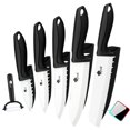 Ceramic Kitchen Knife Set,6-Piece All in One Ceramic Knives with 6 ...