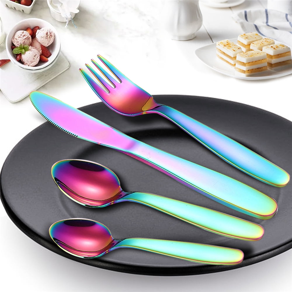 Myvit Silverware Set, 16 Piece Flatware Cutlery Set Stainless Steel ...