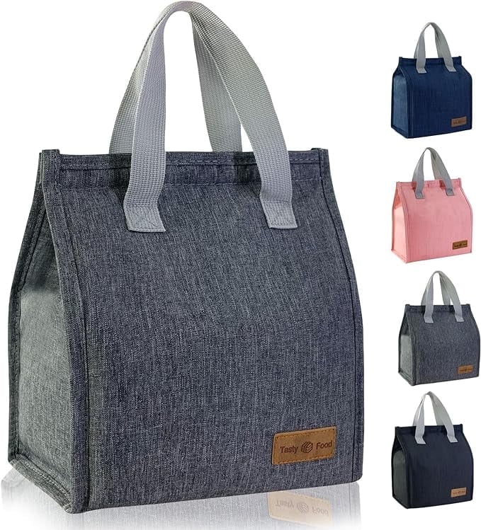 "Mziart Insulated Lunch Bag, Small Reusable Lunch Tote for Adults, 8.86 ...