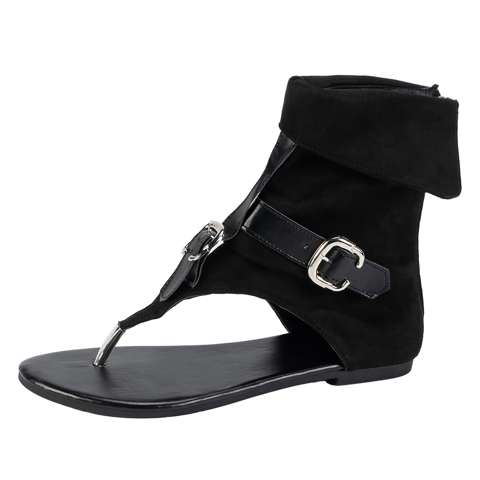 Mzoazpie Ladies Summer Clip Toe Women Sandal Flat Roman Sandals Denim ...