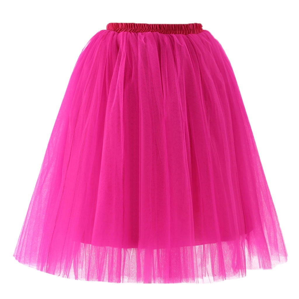 Mzoazpie Womens High Quality Pleated Slit Skirt Gauze Knee Length Skirt ...