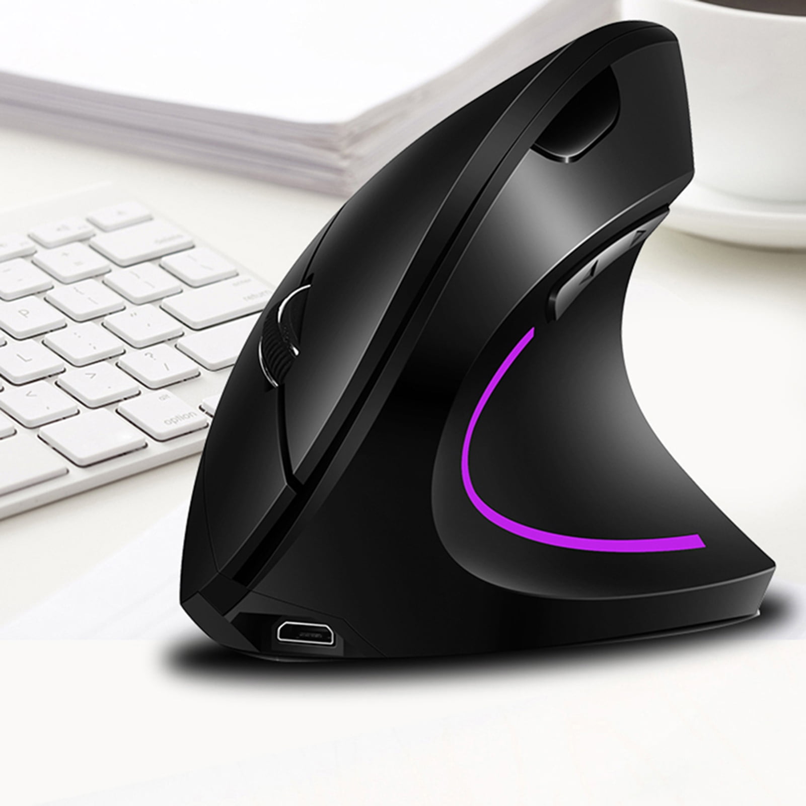 N 2.4G Wireless Vertical Mouse Rechargeable Upright Ergonomic Mouse 3 ...