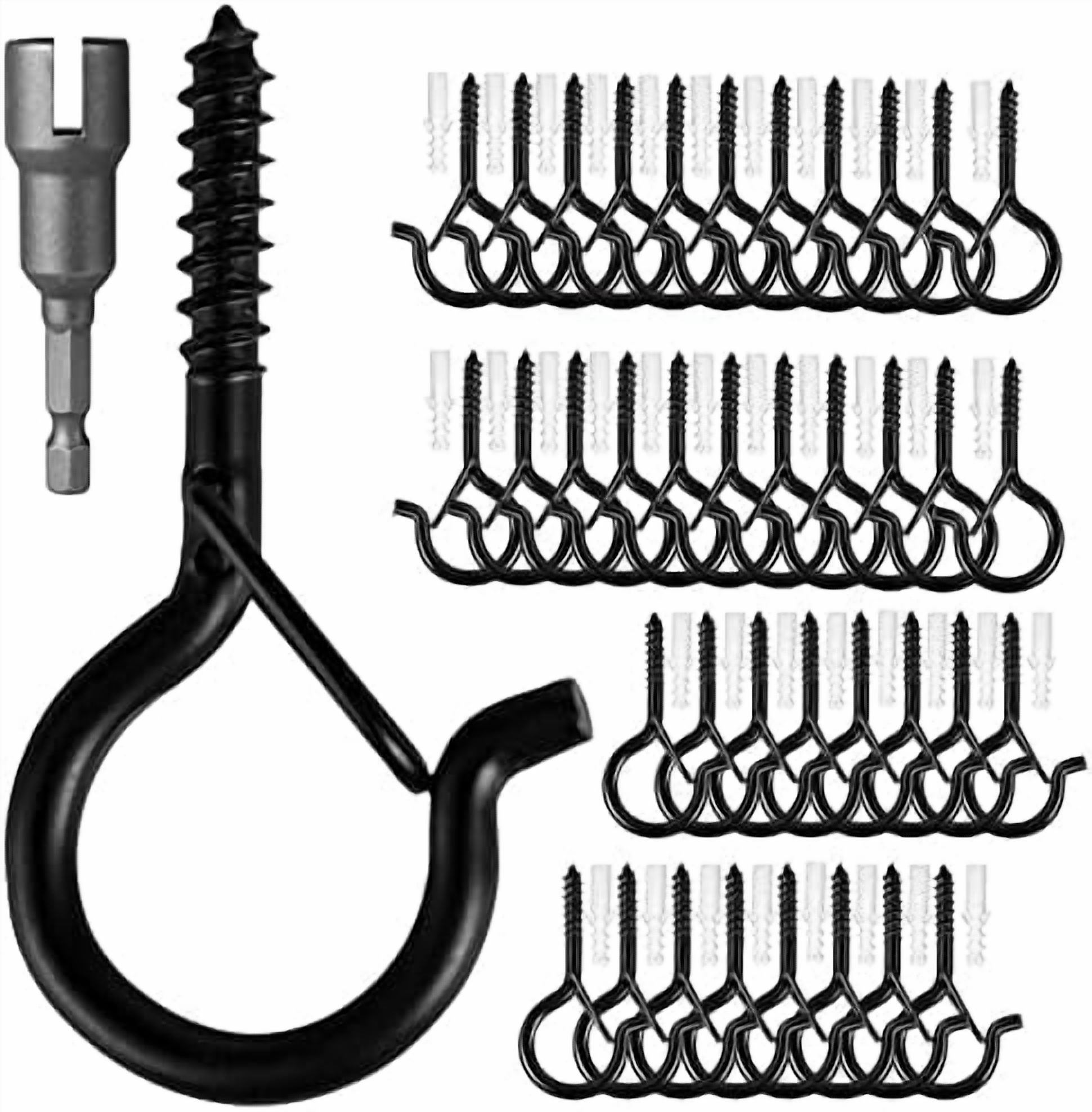 N/A 36 Pack Q-Hanger Hooks, Screw Hooks for Outdoor String Lights ...