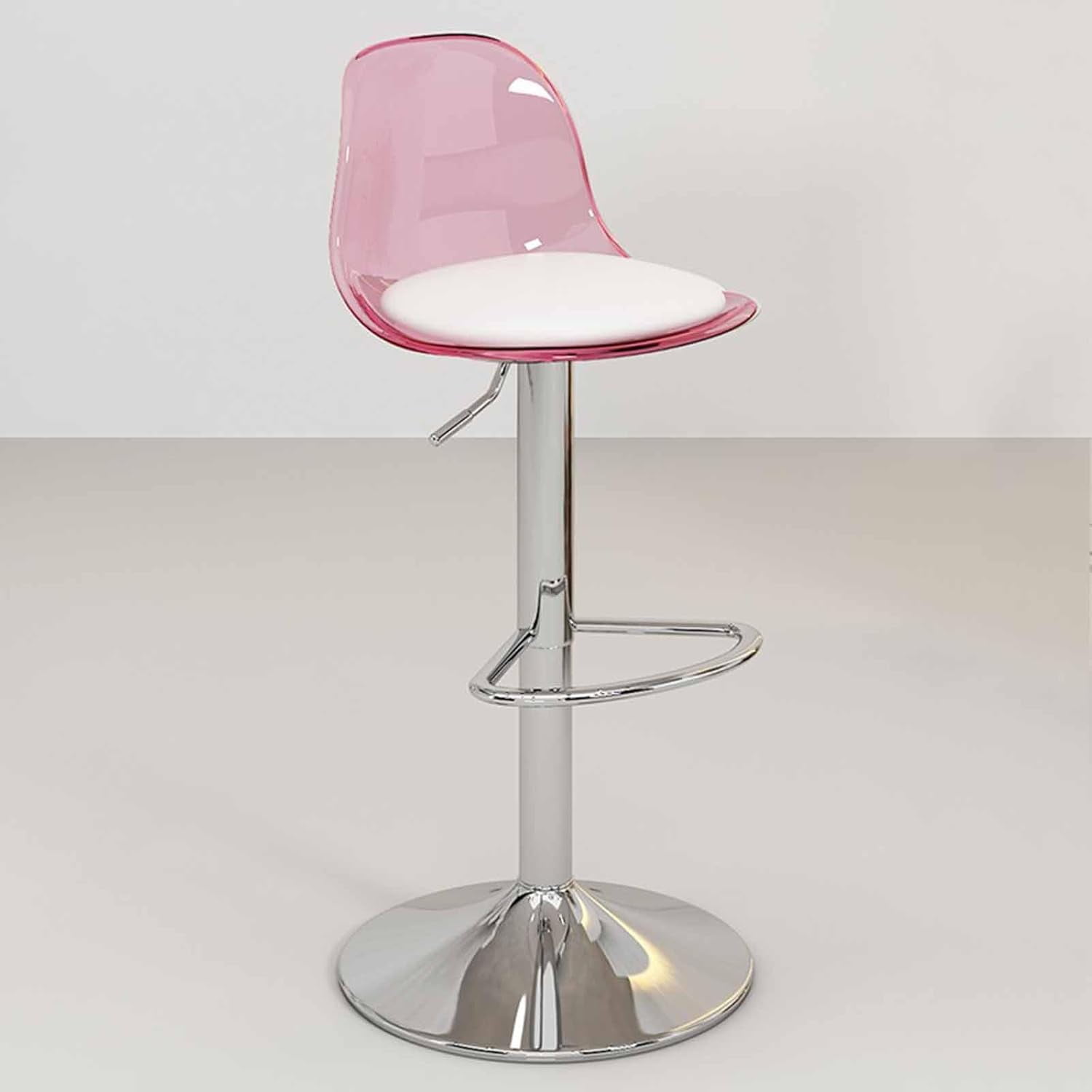 N/A Height Adjustment Acrylic Rolling Stool, Acrylic Swivel Barstools ...