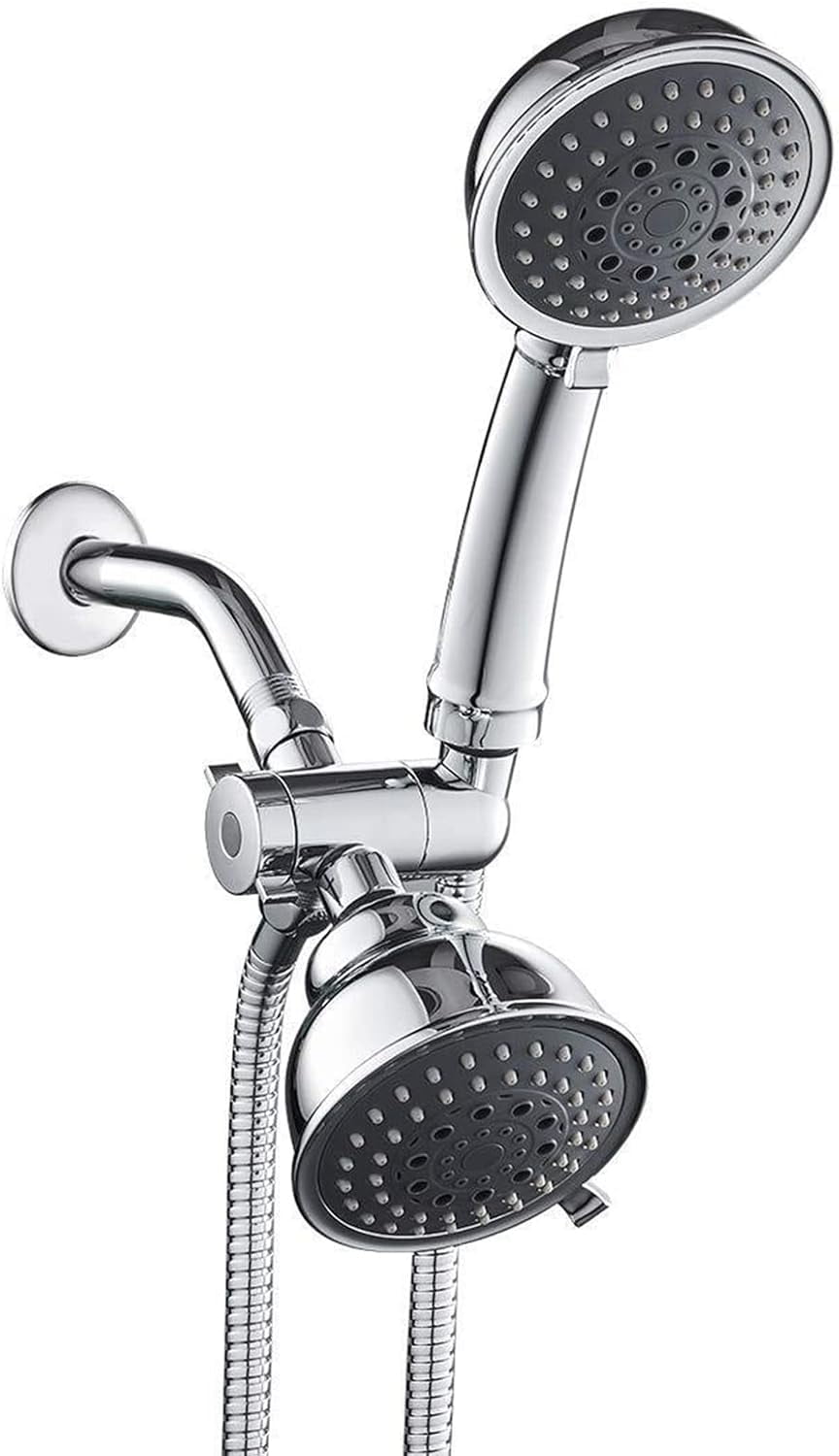 N/A Shower Head Combo, Dual Shower Head, High Pressure 2 in 1 Handheld ...