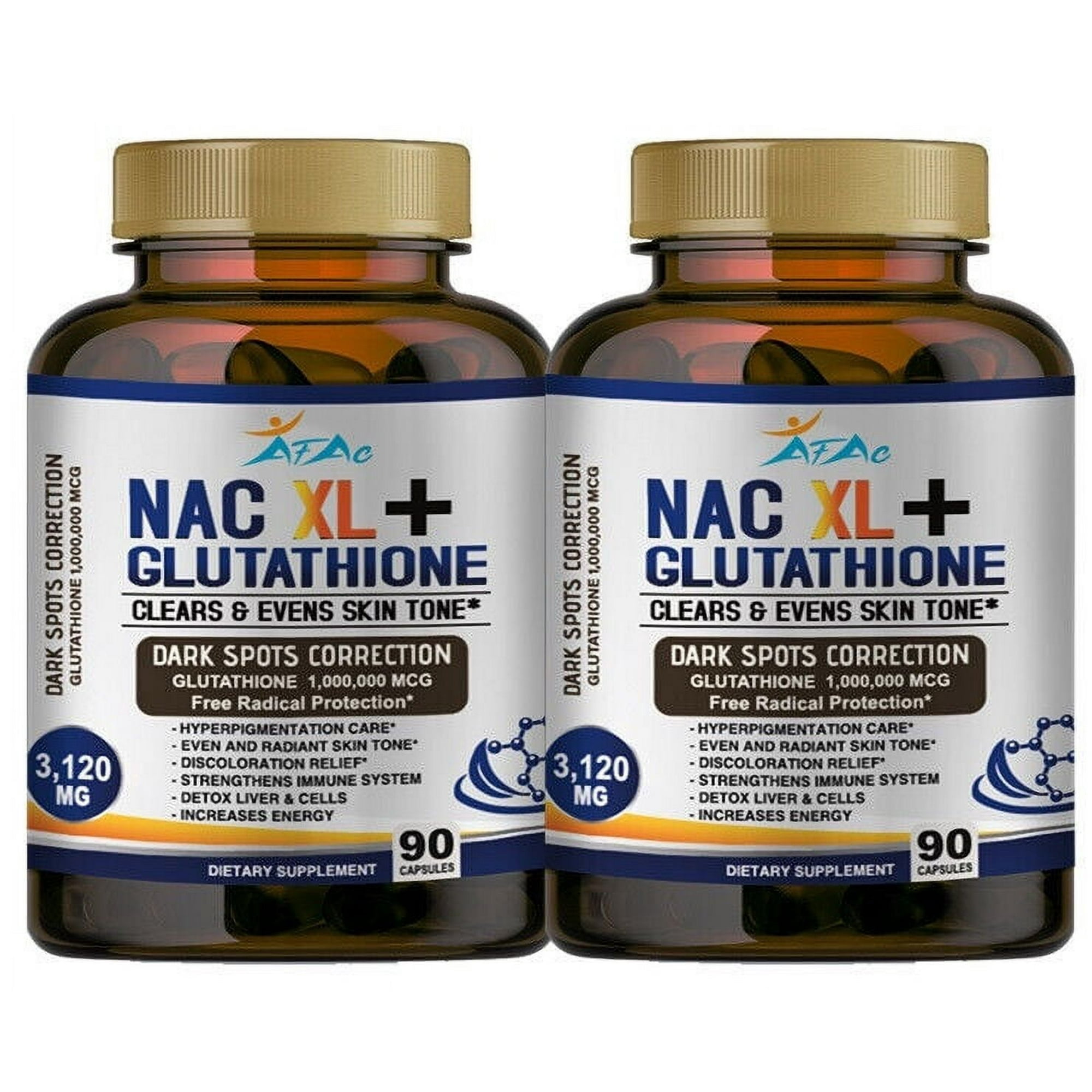 N AC N-Acetyl-Cysteine 3120mg Free Radical Protection Respiratory ...