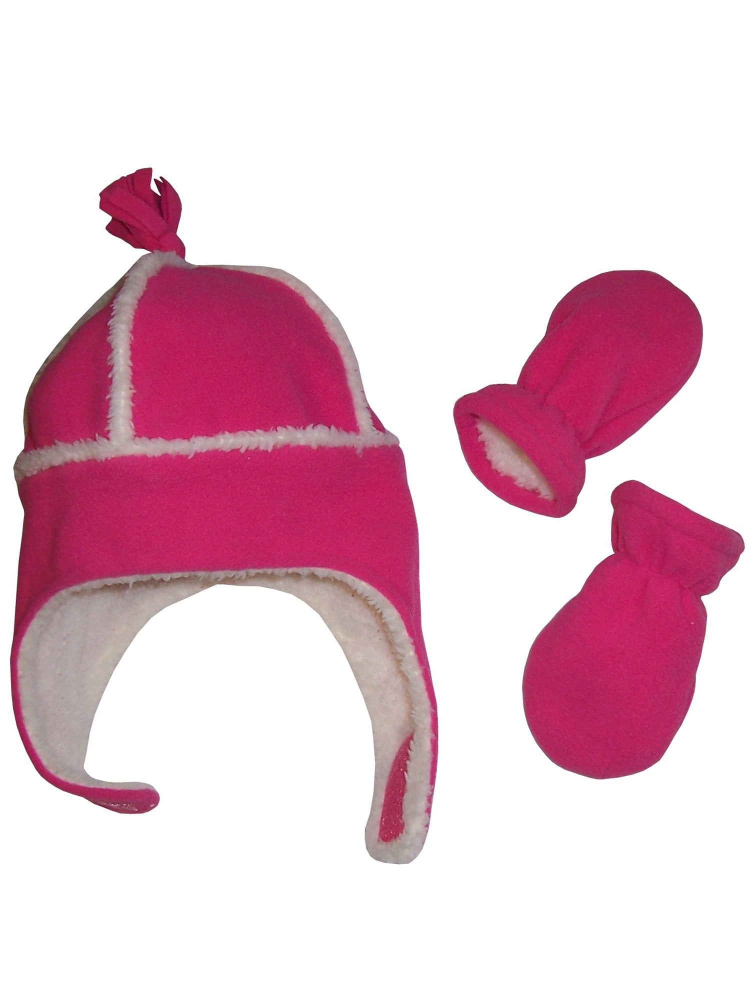 N'Ice Caps Baby Boys Girls Sherpa Lined Fleece Hat Mitten Cold Winter ...