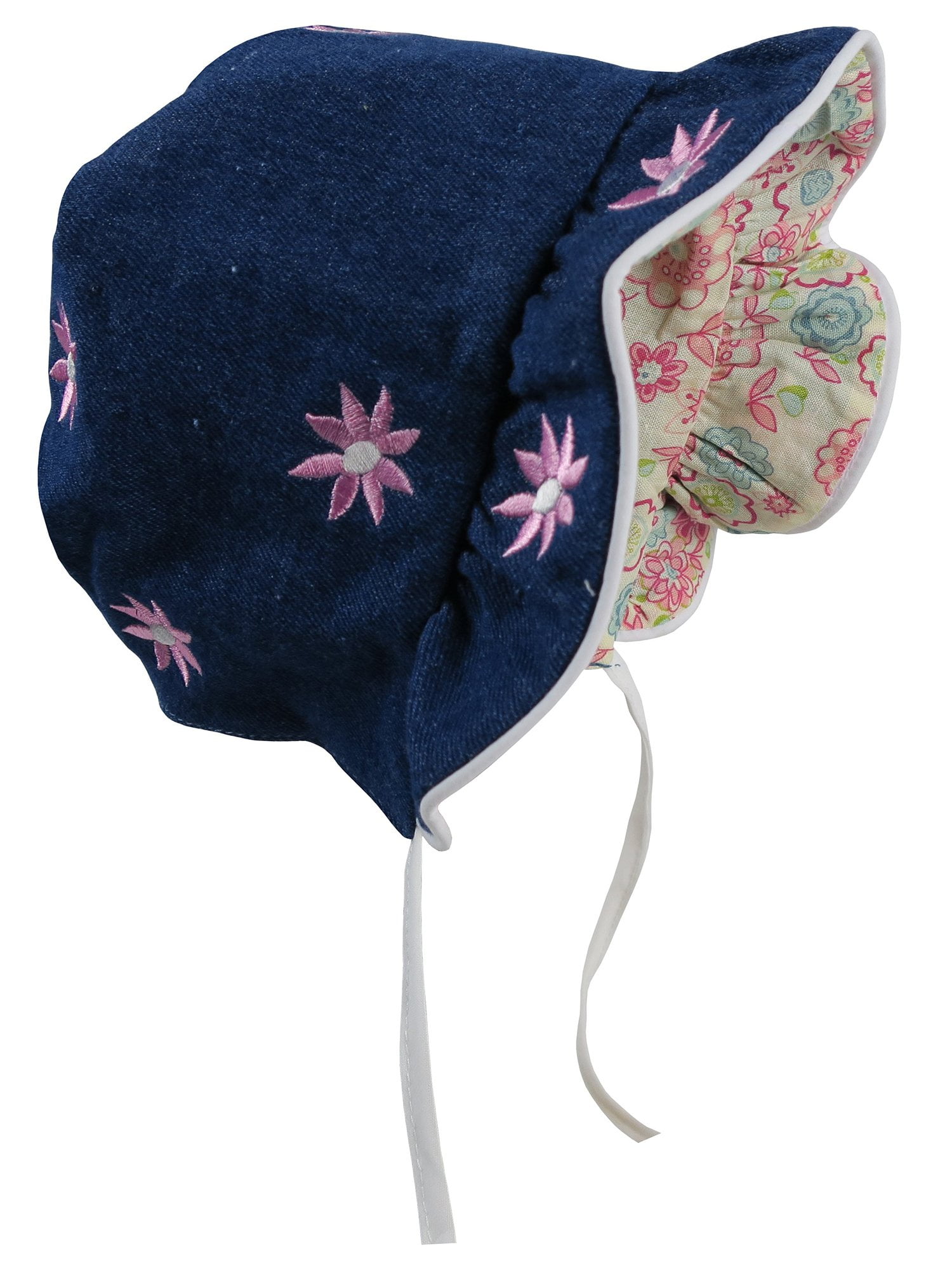 N'Ice Caps Baby Girls Infants Reversible Sun Bonnet Hat - Summer UV ...