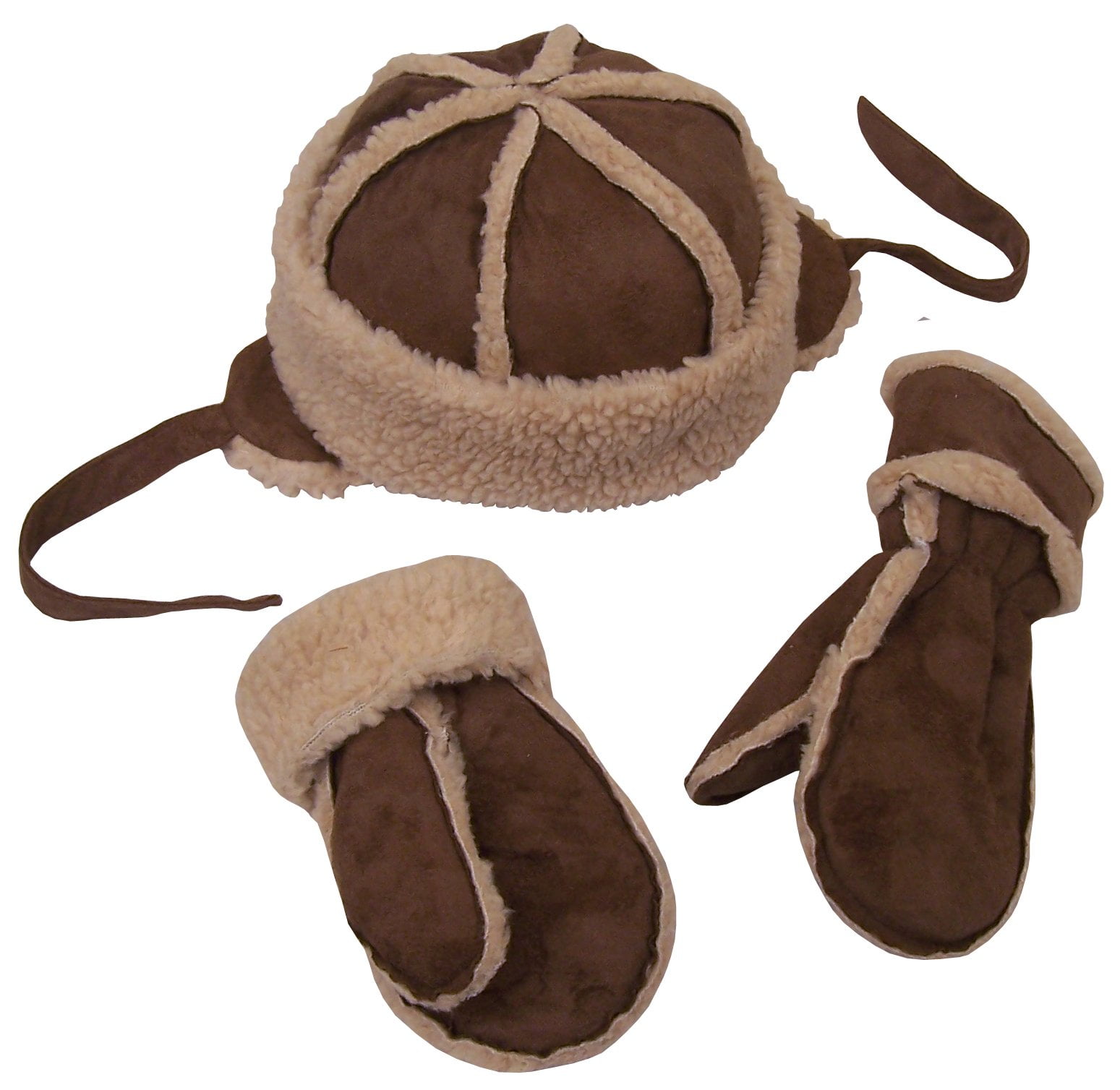 N'Ice Caps Kids Unisex Suede Micro Fiber Hat Mitten Winter Snow Set ...